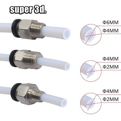2pcs Pneumatic Connectors For 3D Printers Parts Bowden Quick