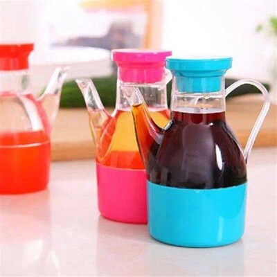 1pc Leak Proof Oil Glass Oil Bottle Kitchen Household