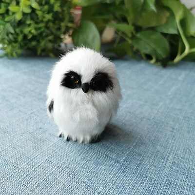 Simulation Owl Ornaments Plush Toys Cute Doll Artificial Fur