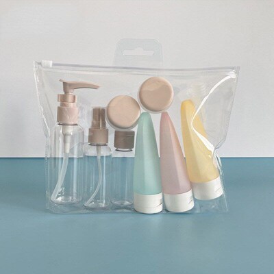 Travel Refillable Bottle Set Spray Lotion Shampoo Shower Gel