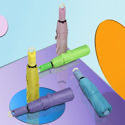 8-bone full automatic sunscreen student umbrella学生黑胶雨伞
