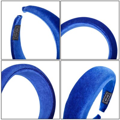 Haimeikang New Padded Headbands For Women Wide Velvet Bezel