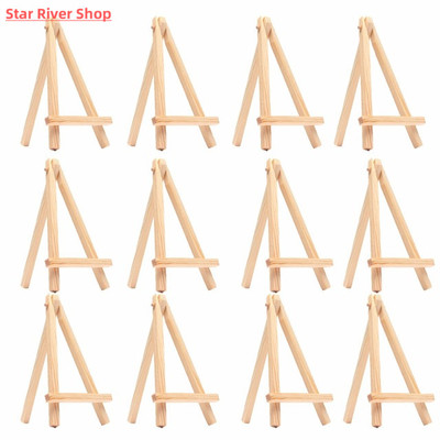 8PCS Kids Mini Wooden Easel Art Painting Name Card Stand Dis