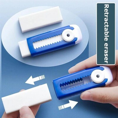 【1 Eraser+2 Refills】 Creative Push-pull Design Eraser Set