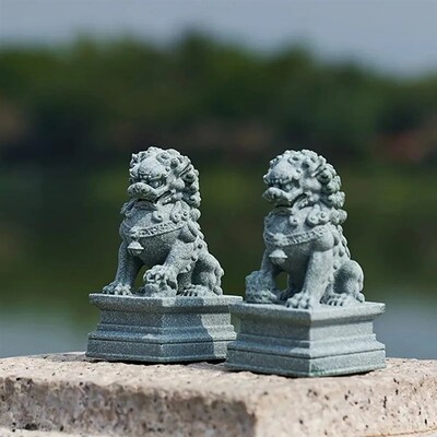 Guardian Lion Statues Chinese Feng Shui Decorative Figurines