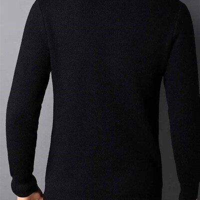 Pullovers Mock Neck Mens Cashmere Sweater Winter Wear Thin
