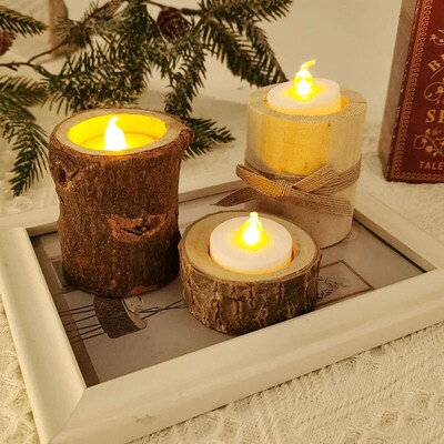 Rustic Wedding Wooden Candlestick Candle Holder Wedding Part