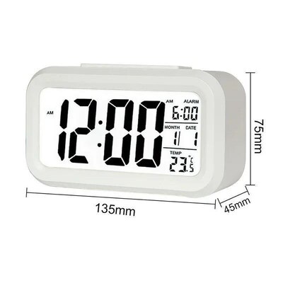 LED Digital Alarm Clock Large Display with Calendar for Home