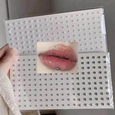 Sticker Fake Belly Eyebrow Lip Piercing Stud Non Piercied Ea