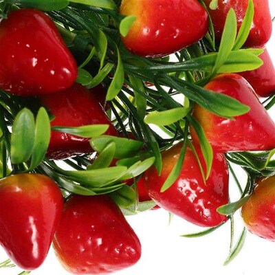 Home Accents Decor Simulation Strawberry Bouquet Flower