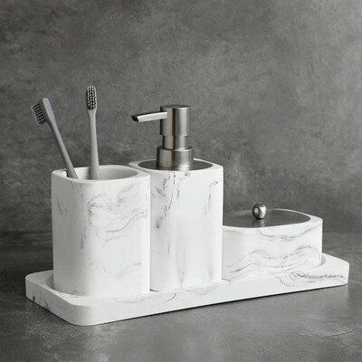 Bathroom Accessories Imitation marble Soap Dispenser Cotton
