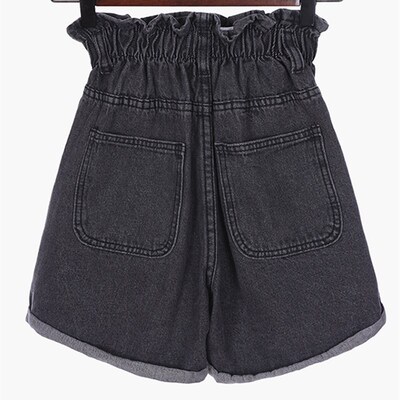Syiwidii Elastic Waist Shorts Women Short Feminino Denim Lad