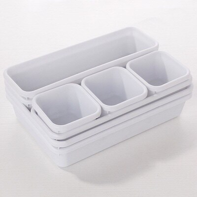 8 UNIDS/SET Adjustable drawer Organizer Box Cosmetic Makeup