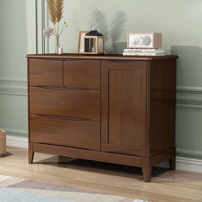 Nordic Solid Wood Sideboard Modern Simple Drawer Cabinet Wal