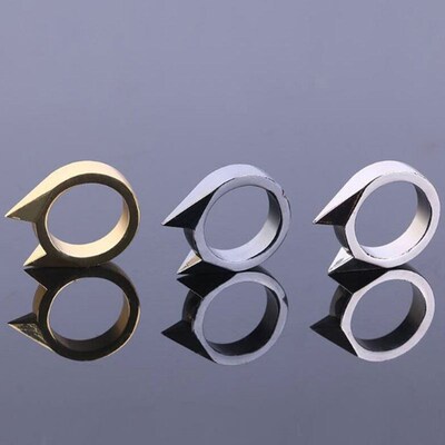 Hot Women/Man Cat Ear Mini Self-Defense Rings Metal Multifun