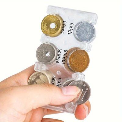 Mini Portable Coin Organizer, Portable Plastic Coin Holder,