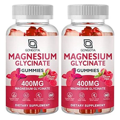 Magnesium Glycinate Gummies 400 mg with 100 mg Magnesium