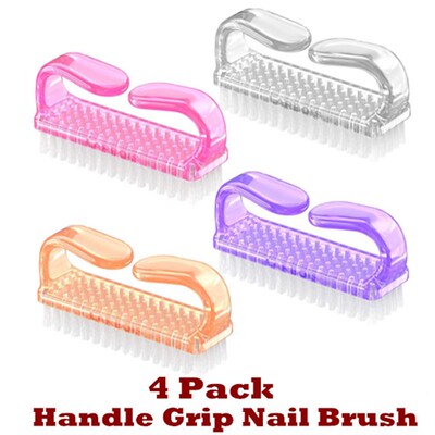 Handle Grip Nail Brush Hand Fingernail Cleaner Scrubbing Kit