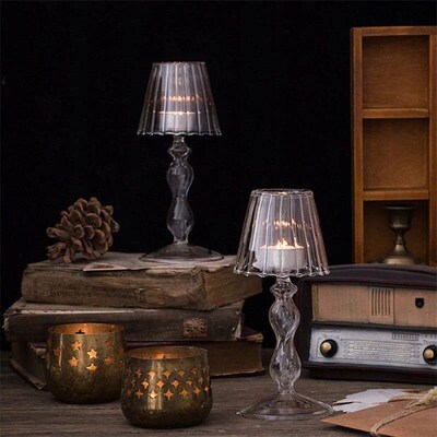 Creative Retro Silver-plated Candlestick Wedding Party Festi