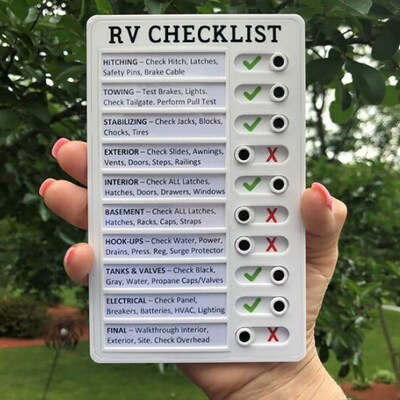 RV Checklist房车便签留言检查表Memo plastic board办公室便签