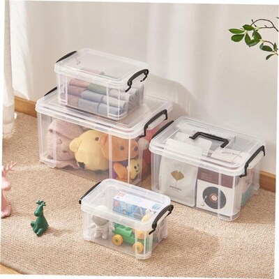 Storage box plastic box transparent dormitory organize boxes