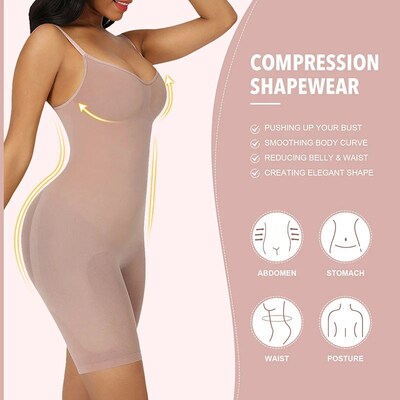 Women Bodysuit Shapewear Tummy Control Full Body Shaper Slim