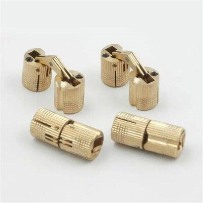 8/10/12/14/16/18mm Copper Barrel Hinges Cylindrical Hidden