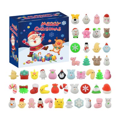 48PCS 2025 Christmas GIFT Different Cute Mochi Animals Squi