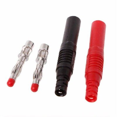 OOTDTY 10Pcs/set Straight Insulated Safety 4mm Male Banana
