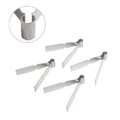 4 Pcs Dough Crimper Tools Stainless Steel Pastry Tweezers