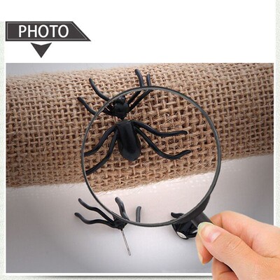 Halloween Decoration 1Piece 3D Creepy Black Spider Ear