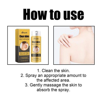Ximonth Bee Venom Skin Wart Care spray Cleans Body Skin Smo