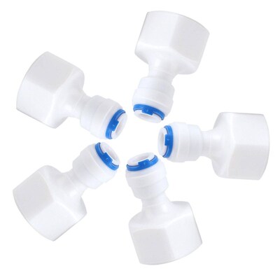 6Pcs Fitting Connector for Aquarium RO Water Filter Reverse
