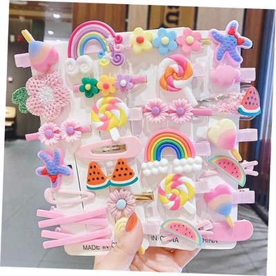 14psc children hair clip side clip cartoon hair accessories