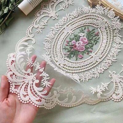 French Style Retro Oval Lace Placemats Coffee Mug Coaster Pa