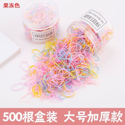 Girls Elastic Hair Bands Onetime Use Black Thick Nohurt Hair