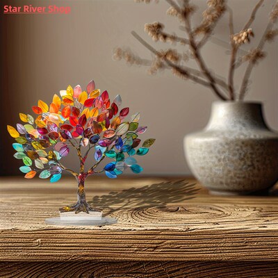 2D Flat Acrylic Tree of Life Desktop Decoration Small Decora