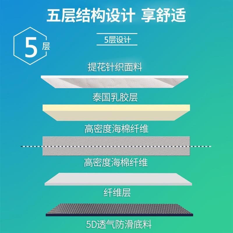 乳胶记忆棉床垫垫层 加厚海浪灰椰棕床垫 可适用多尺寸