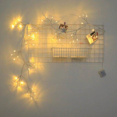 1.8 meters 48 lights can be bent wicker vine lights, birch