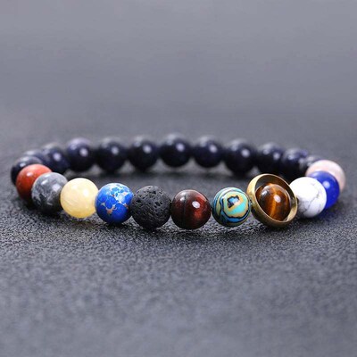 -Cosmic planetary Brlet Galaxy blue sandstone black frosted