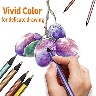 12 Colors Metallic Pencil Colored Drawing Pencil Sketching P