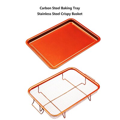 Baking Tray Grill Crispy Basket Copper Crisper Air Fryer Pan