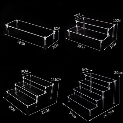 Acrylic Display Stand for Mini Action Figures Toy Model Stan