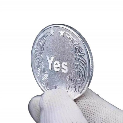 YES/NO Decision Coin Playful Lucky Wish Coin Prop Toy Creati
