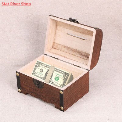 Vintage Treasure Storage Box Piggy Bank Organizer Saving Box