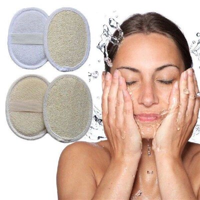 Newest Natural Bath Loofah Sponge Brush Natural Washcloth