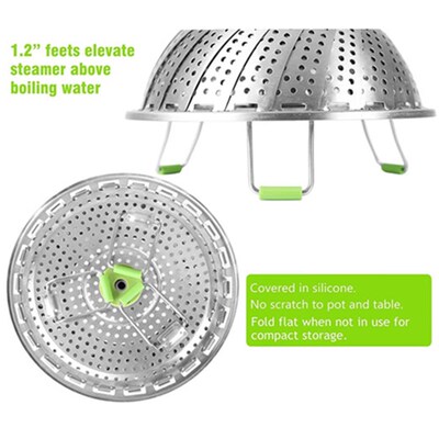 Vegetable Steamer Basket Folding Expandable Steaming
