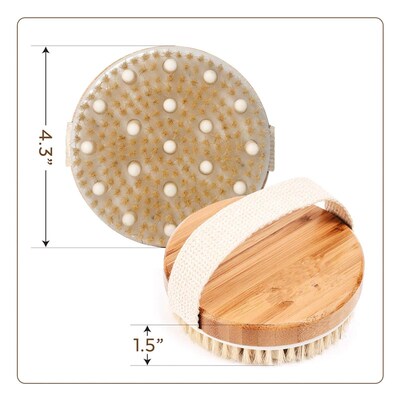 Dry Body Brush Bristle Exfoliating Brush for Skin Renewal