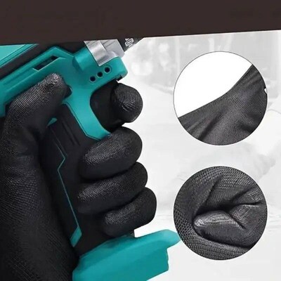 12 Pair Black /Grey/ horticulture Gloves Safety Work Gloves