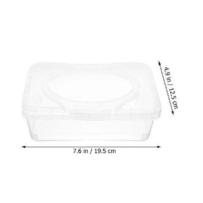 2 Pcs Wipe Box Large Volume Tissue Holder Clear Tissuebox